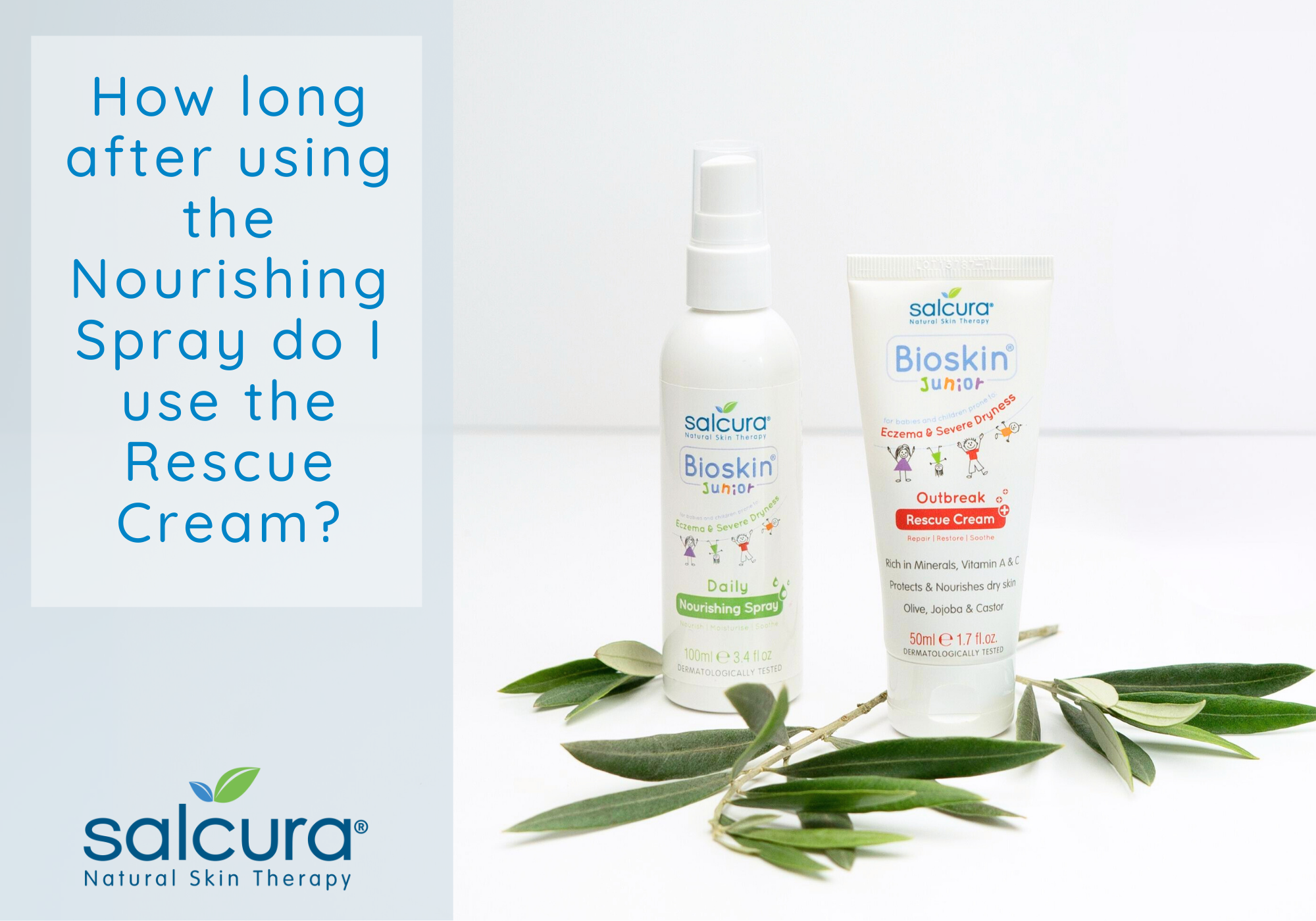 How long after applying the Nourishing Spray do you add the Rescue Cre ...